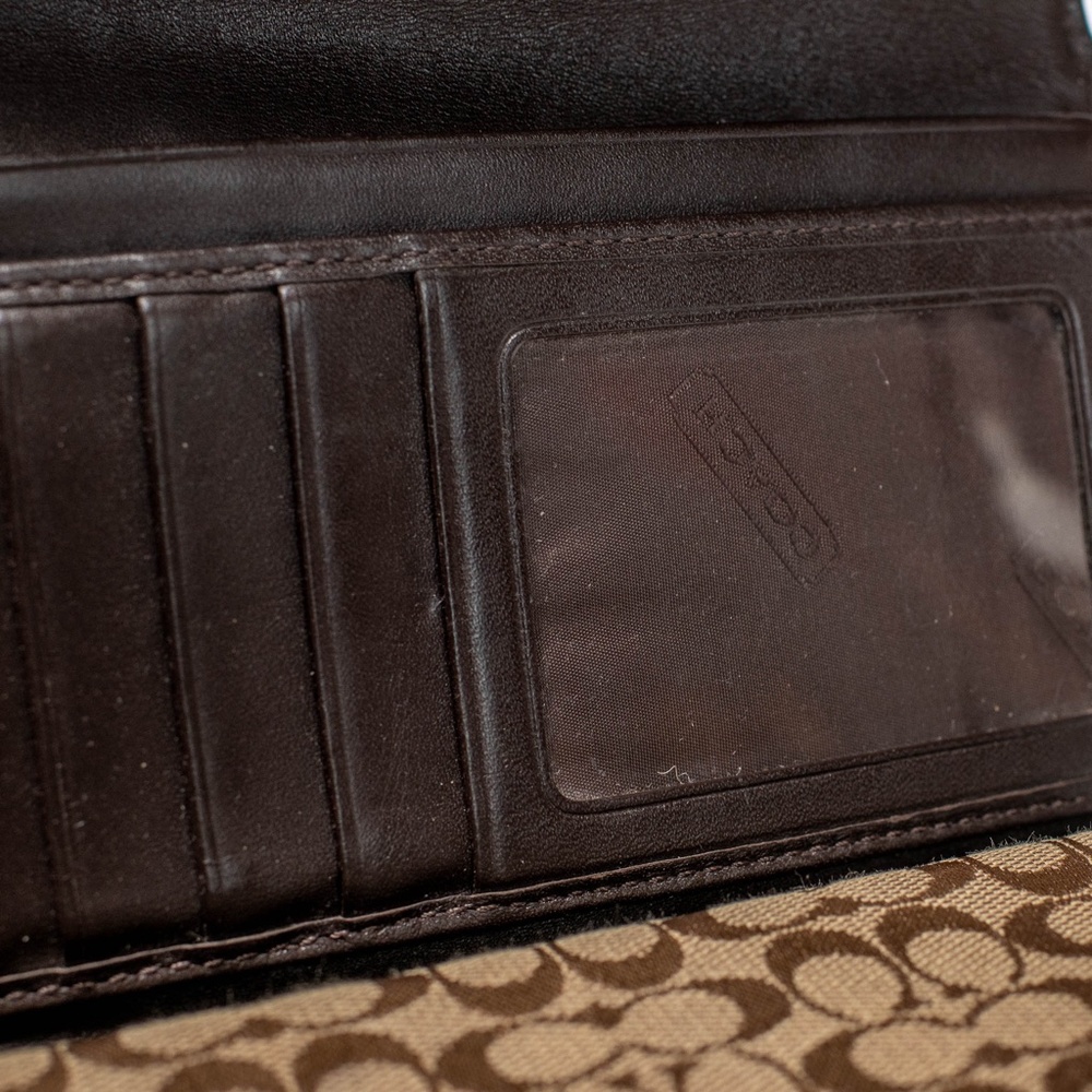 Coach Soho Trifold Large Wallet With Checkbook - Gem